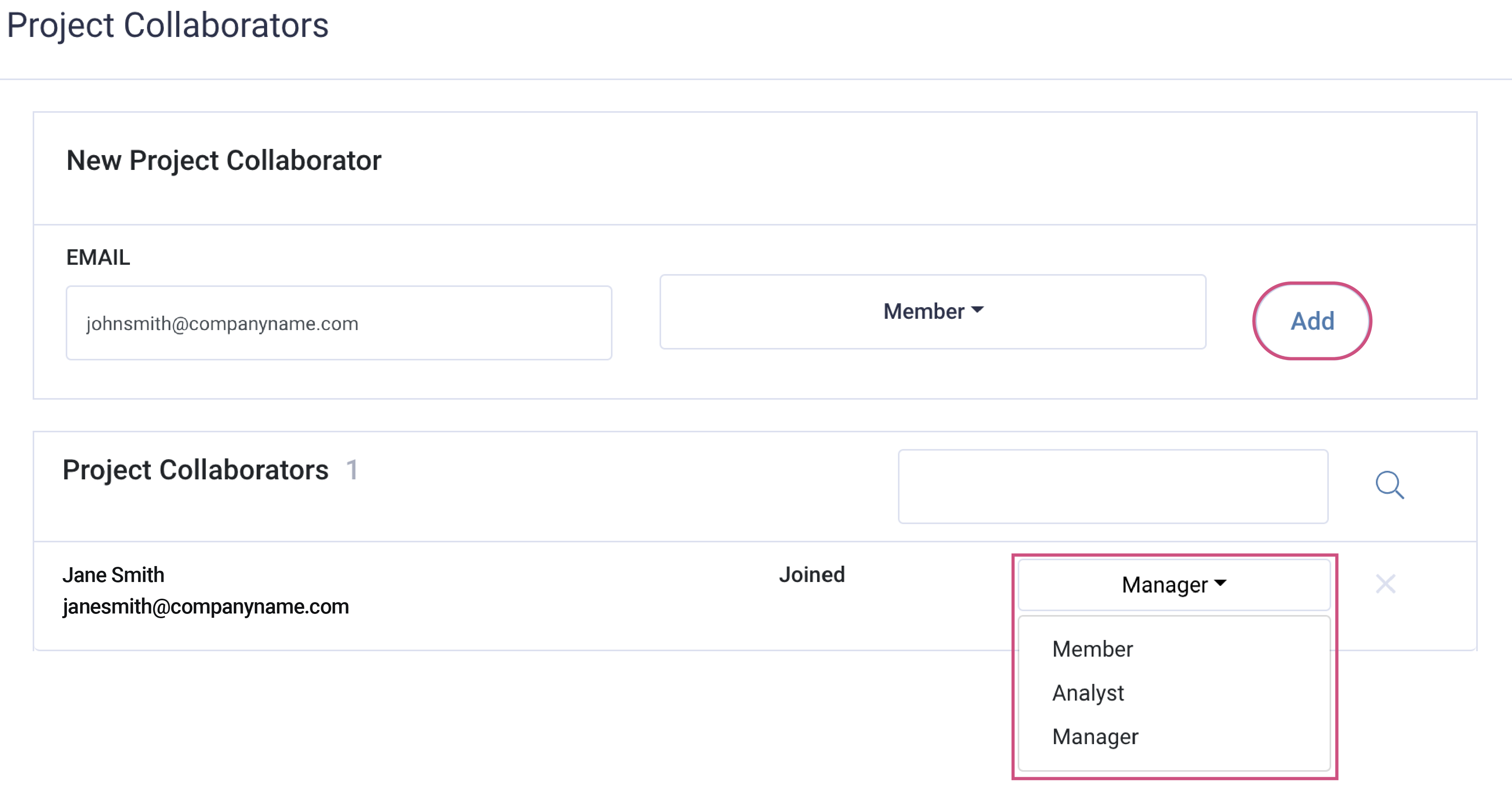 Managing Collaborators – MirrorMe